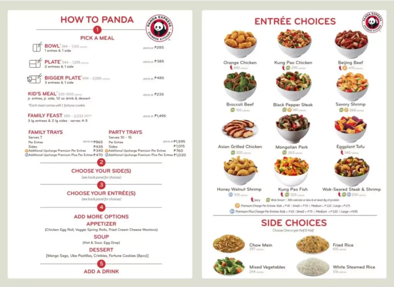 The Panda Express menu has Chinese food,Orange Chicken… | Akron, OH